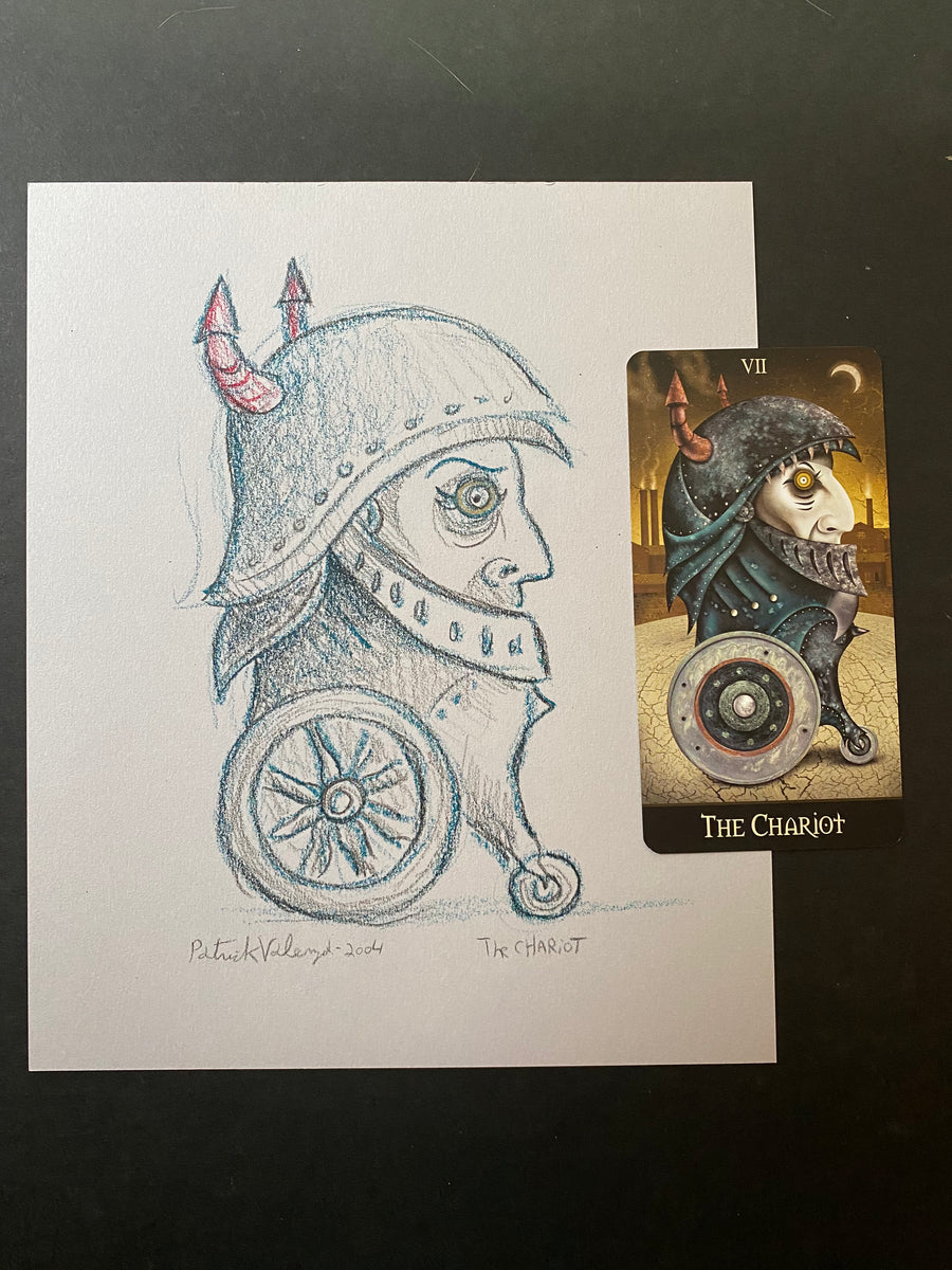 “The Chariot”-Original Deviant Moon Tarot Concept Sketch 2004 – Deviant ...
