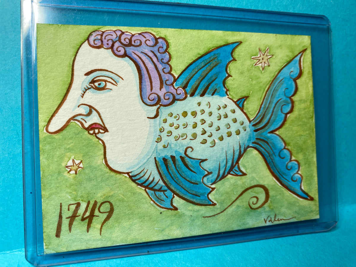 “A Small Fish” Artist Trading Card – Deviant Moon Inc