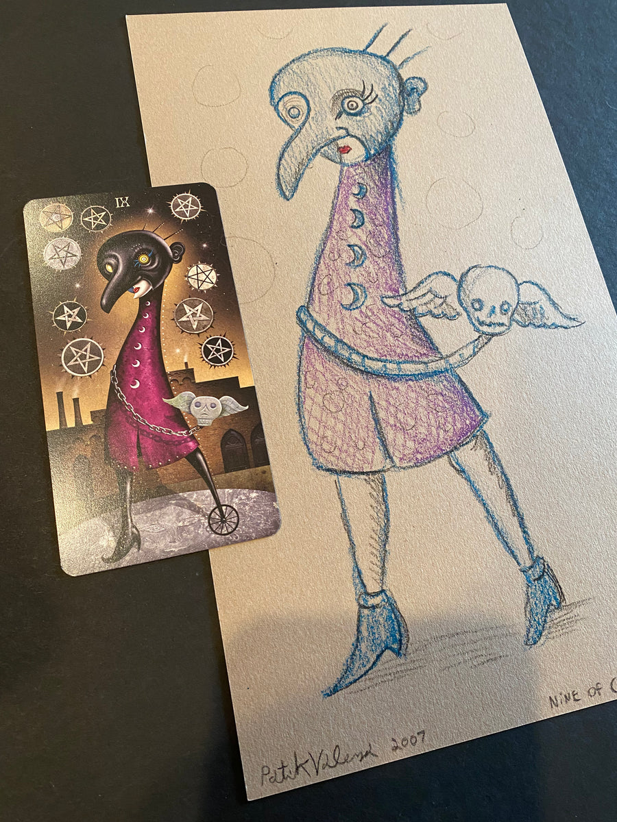 “Nine of Pentacles Lady” Original Deviant Moon Tarot Concept Sketch 20 ...