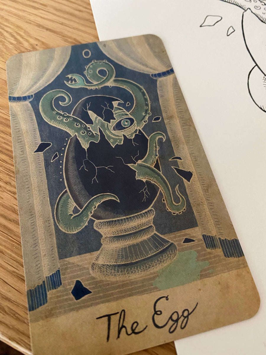 “The Egg”—Abandoned Oracle Original Ink Drawing/Signed – Deviant Moon Inc