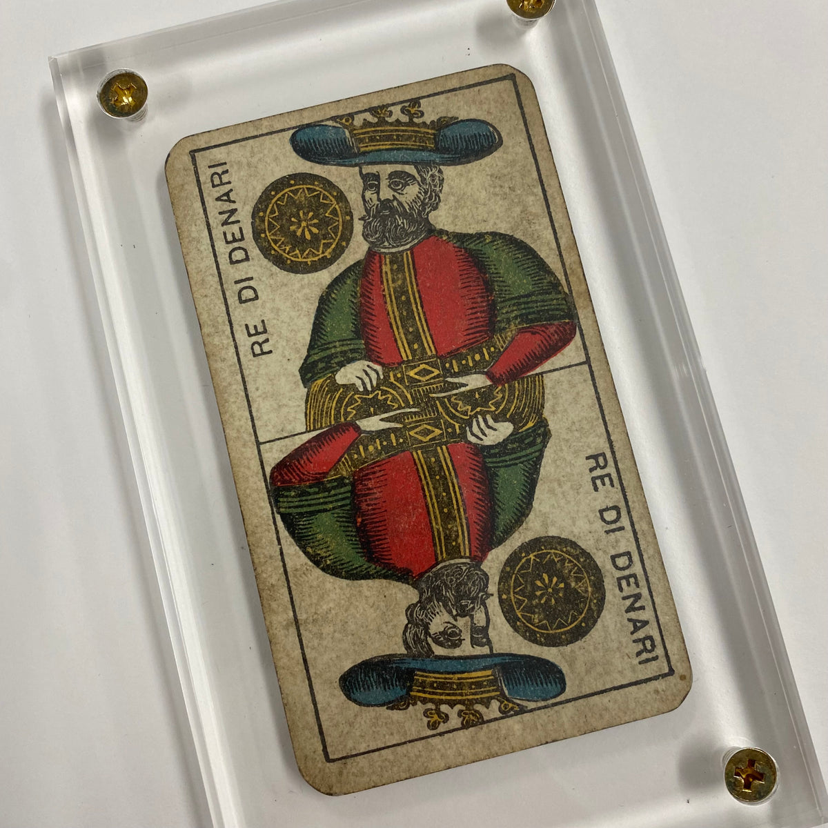 “King of Coins”-Authentic Antique Tarot Card 1930 – Deviant Moon Inc