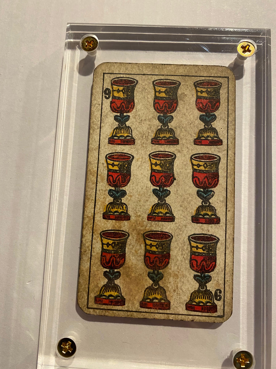 9 of Cups”-Authentic Antique Tarot Card 1930 – Deviant Moon Inc