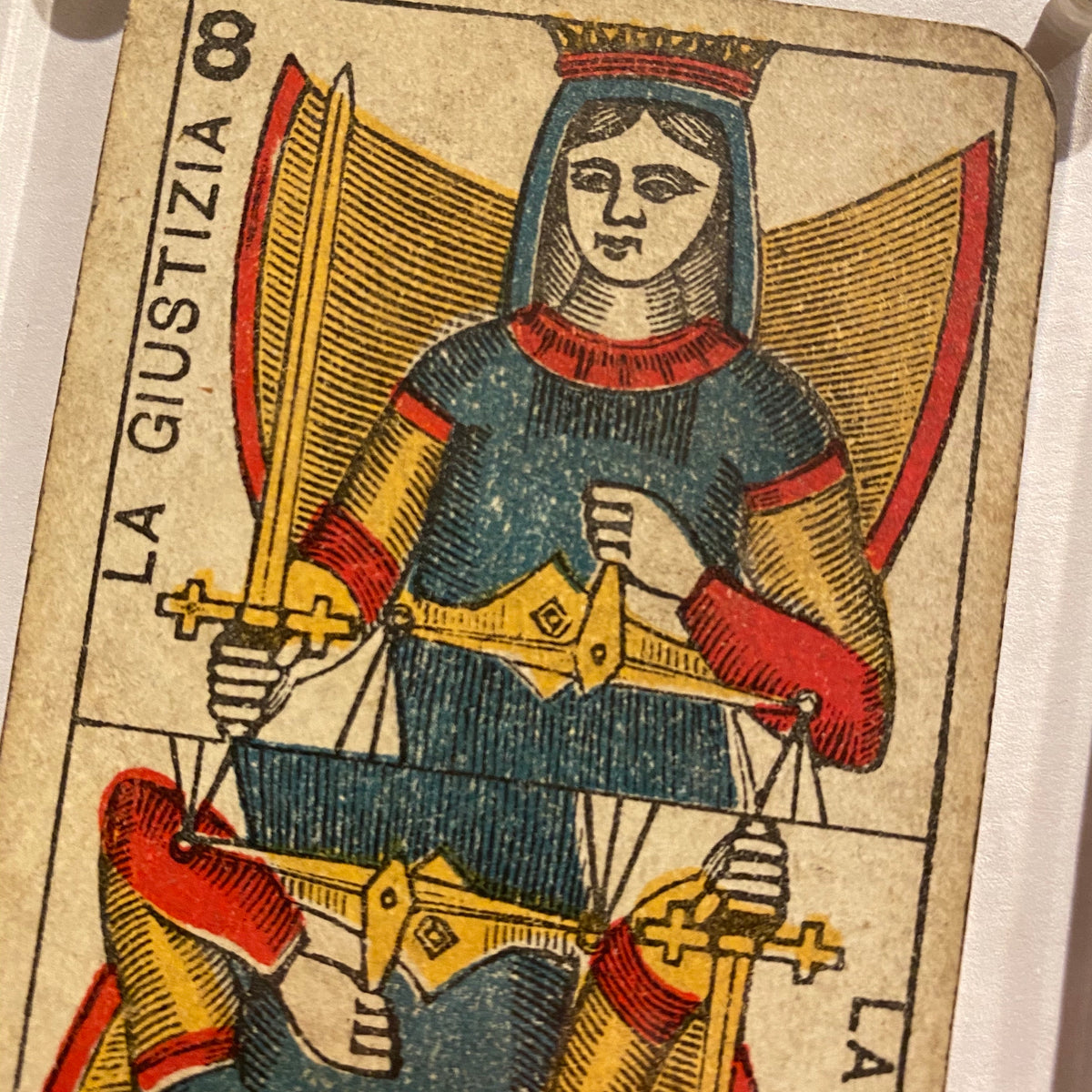 “Justice”-Authentic Antique Tarot Card 1930 – Deviant Moon Inc